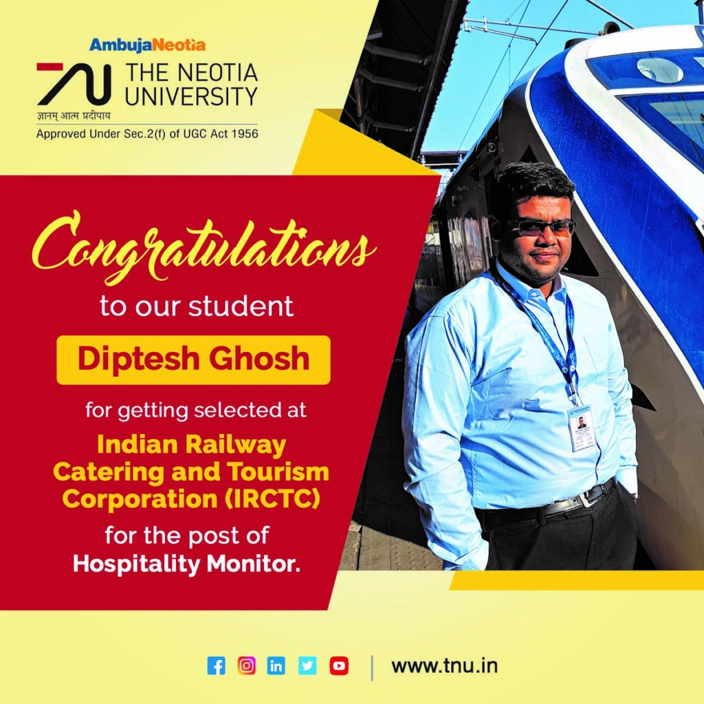 Congratulations to our student Diptesh Ghosh for getting selected at ...