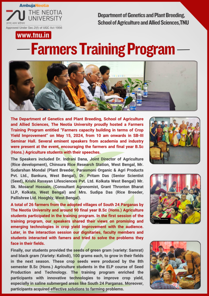 Farmers Training Program Report-Genetics and Plant Breeding - Top ...